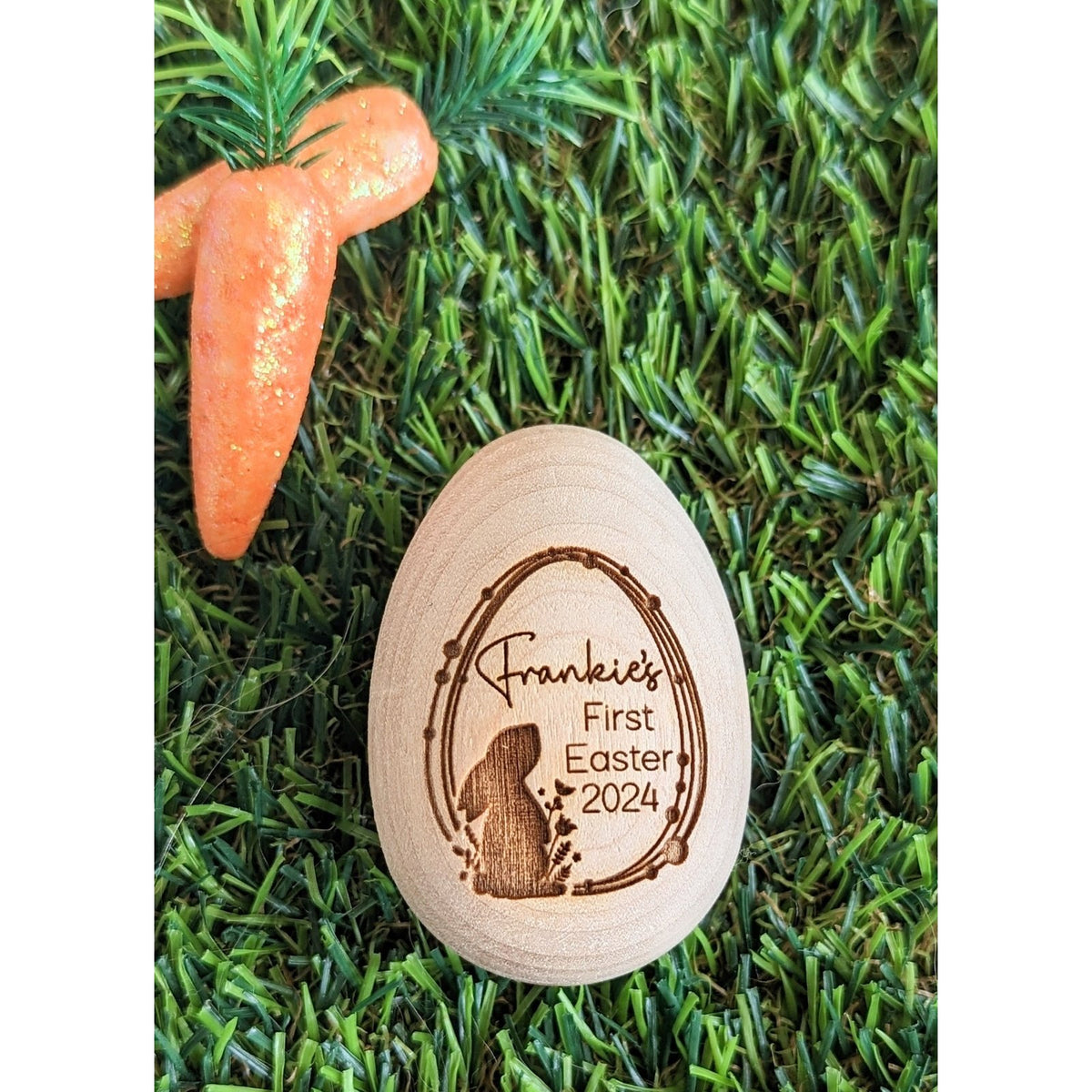 Personalised First Easter Wooden Egg | My Family Rulers