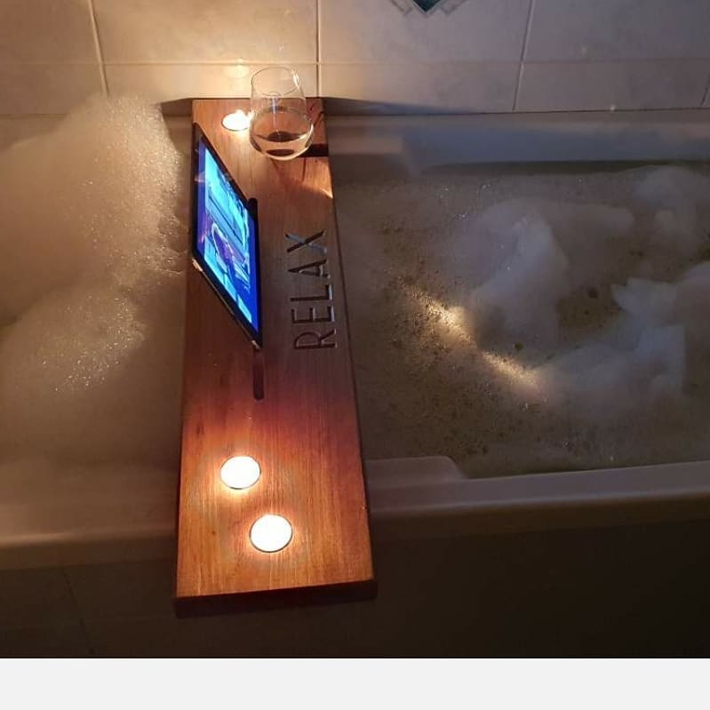 Bath Caddy - Personalised Hardwood | My Family Rulers